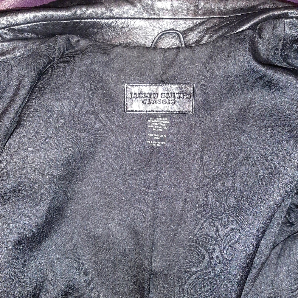 Jaclyn Smith Classic Collection Leather Jacket - Gem